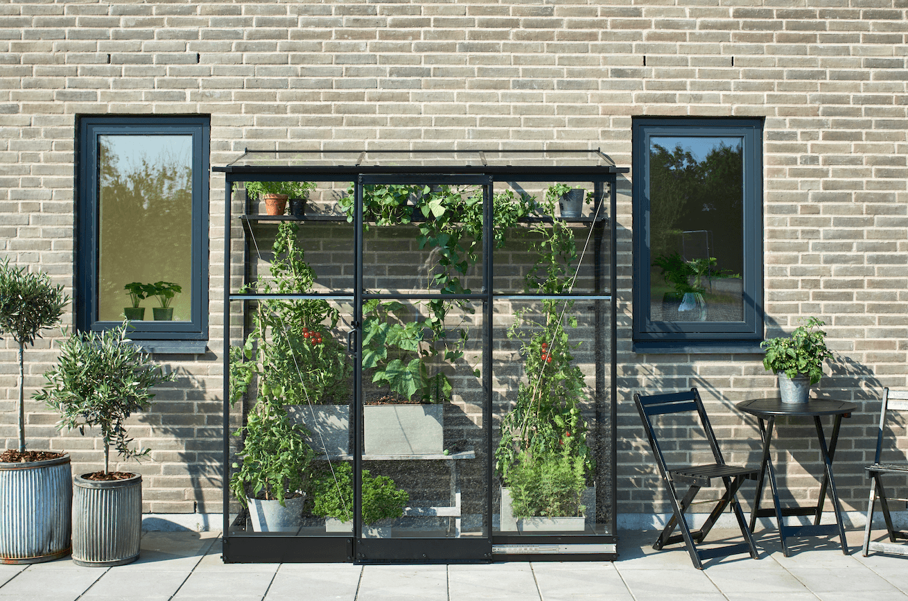 Halls Muurkas Qube LT 26 veiligheidsglas Zwart | iGarden