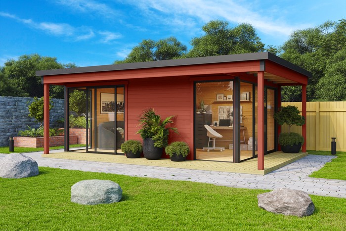 Lasita Maja Domeo 3 Loggia Set Sweden Red | iGarden